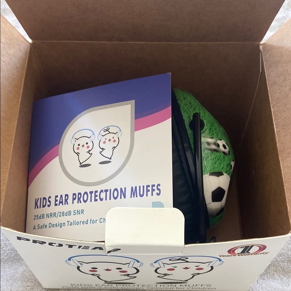 protear | Other | New In Box Kids Ear Protection Muffs Soccer Themed ...